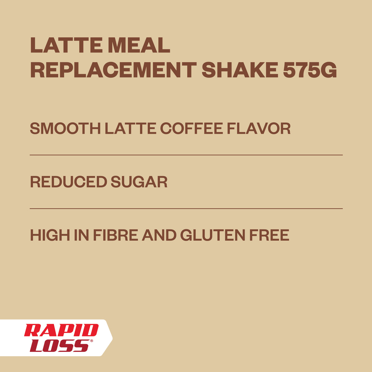 Latte Coffee Weight Loss Shake & Meal Replacement Shake 575g – Rapid Loss